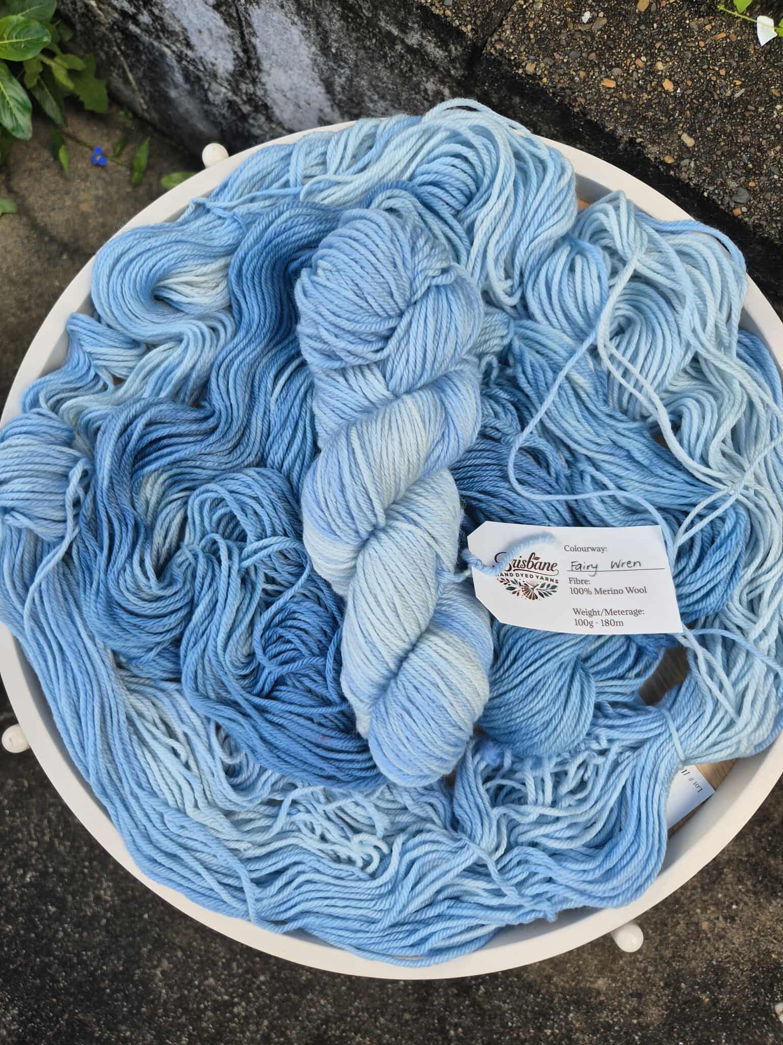 Fairy Wren – Hand Dyed 100% Merino Yarn (8ply DK, 100g Skein ...